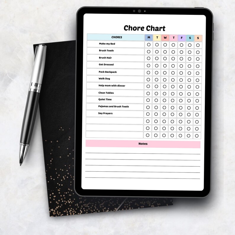 Printable Kids Chore Chart: Weekly Responsibility Tracker (PDF ...