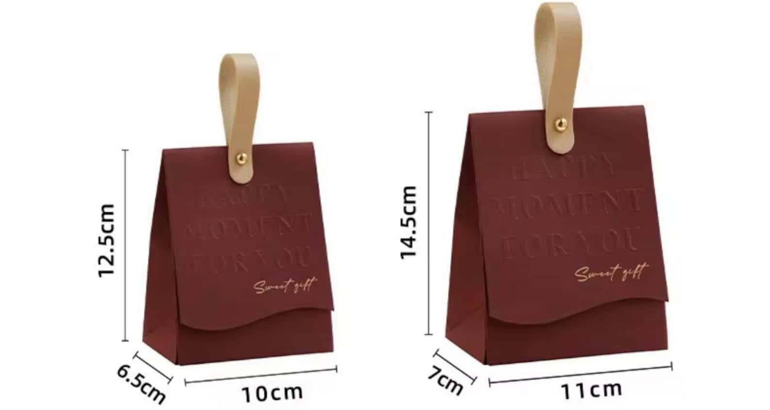 Foil Stamped Favor Box: European Style Gift Bag With Handle - Etsy