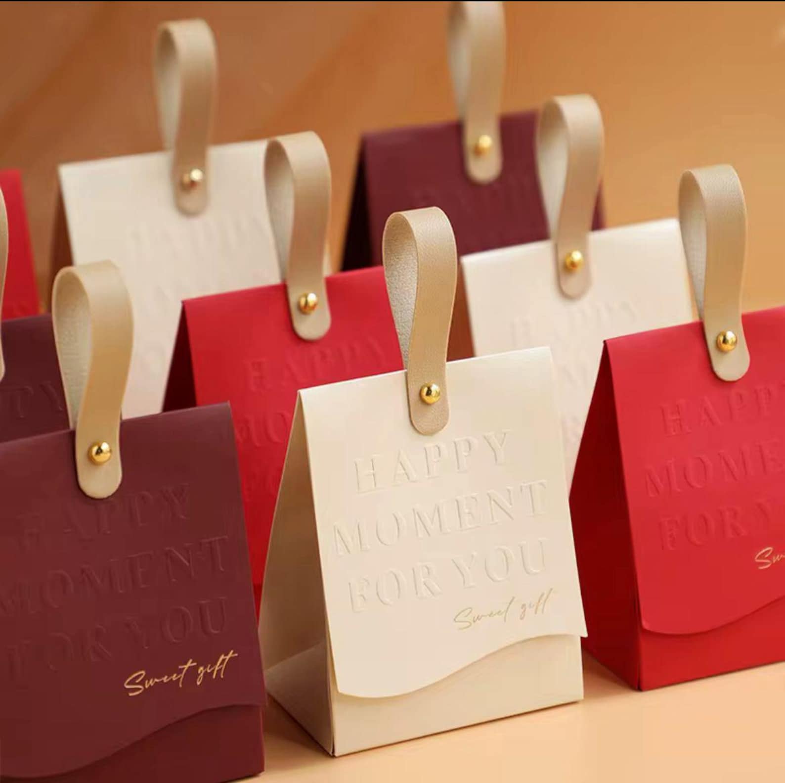 Foil Stamped Favor Box: European Style Gift Bag With Handle - Etsy