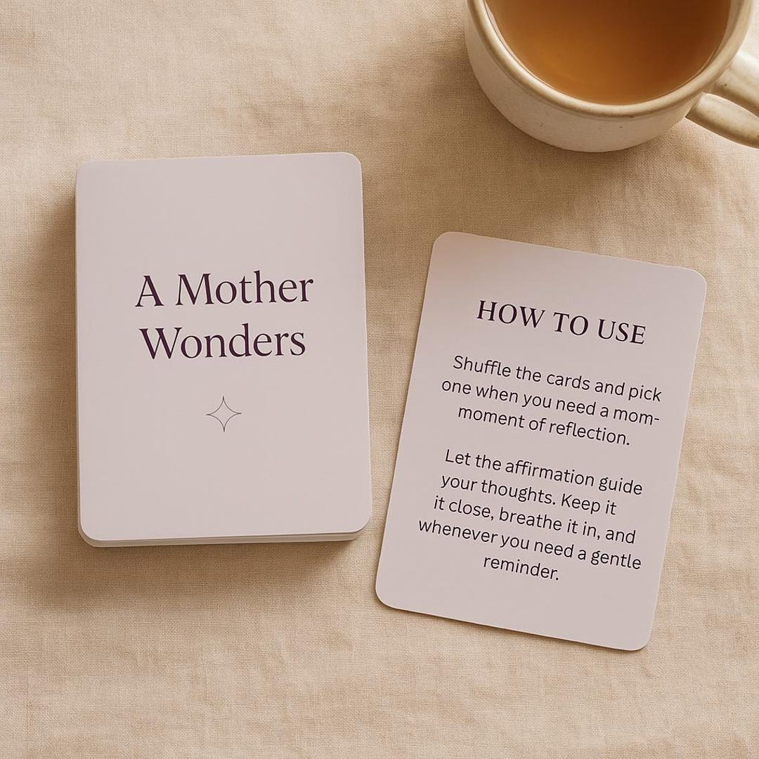 A Mother Wonders – Printable Reflection Card Deck for Moms | 52 Gentle ...