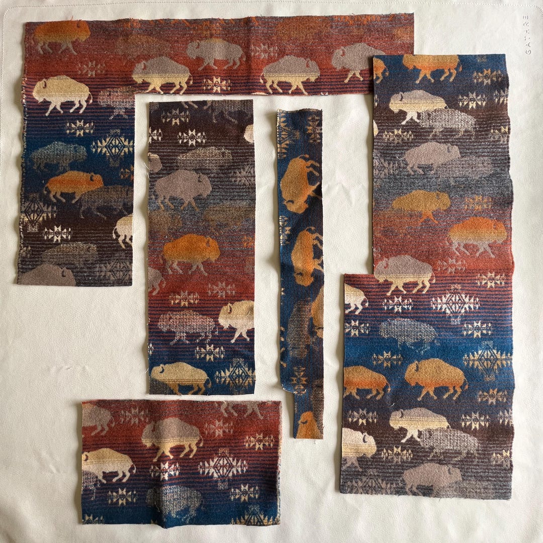 Pack of Wool Remnants - 5 Pieces of Land of the Buffalo - Etsy
