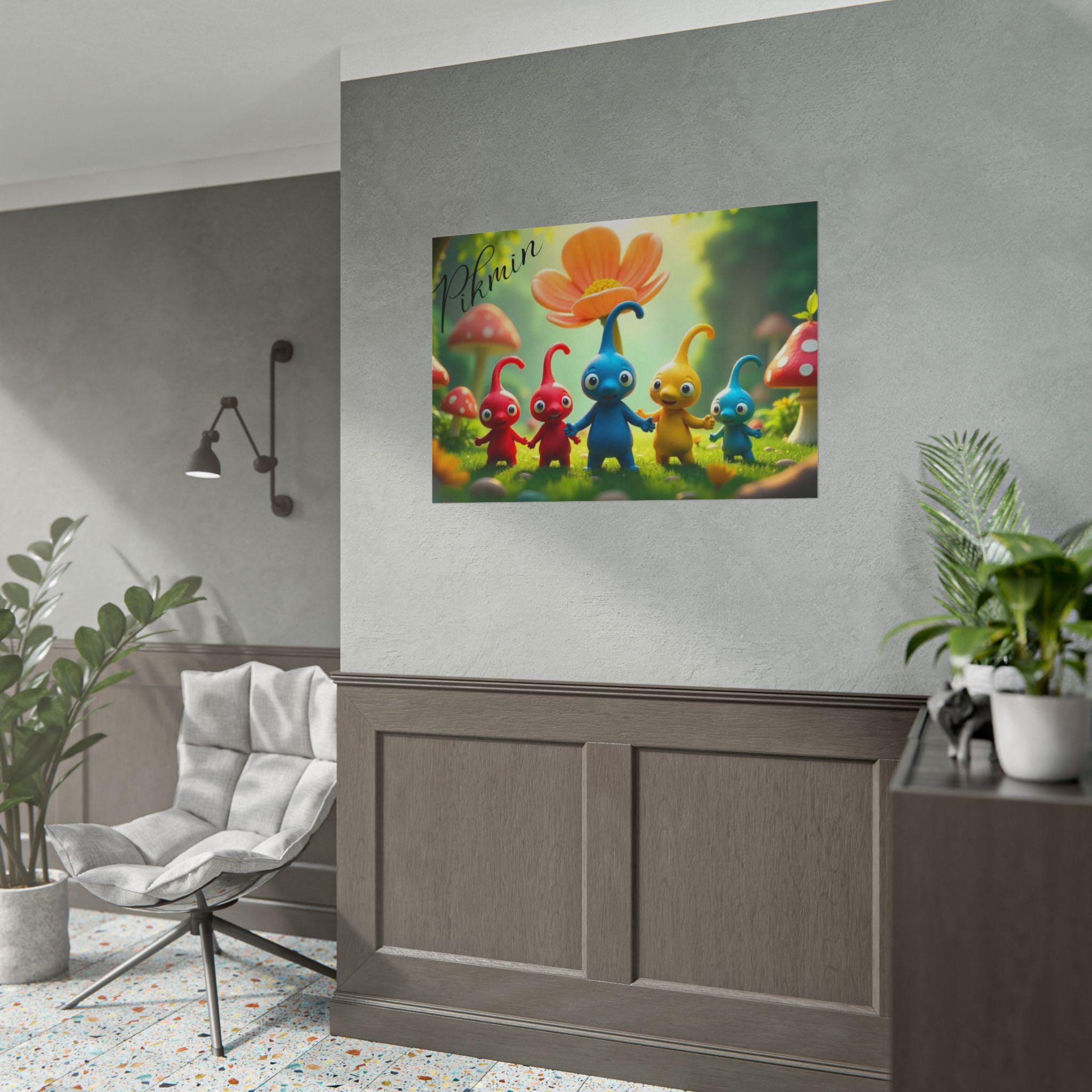 Colorful Pikmin Rolled Posters for Kids Rooms, Playrooms, Nursery Decor ...