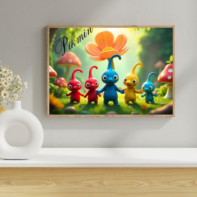 Colorful Pikmin Rolled Posters for Kids Rooms, Playrooms, Nursery Decor ...
