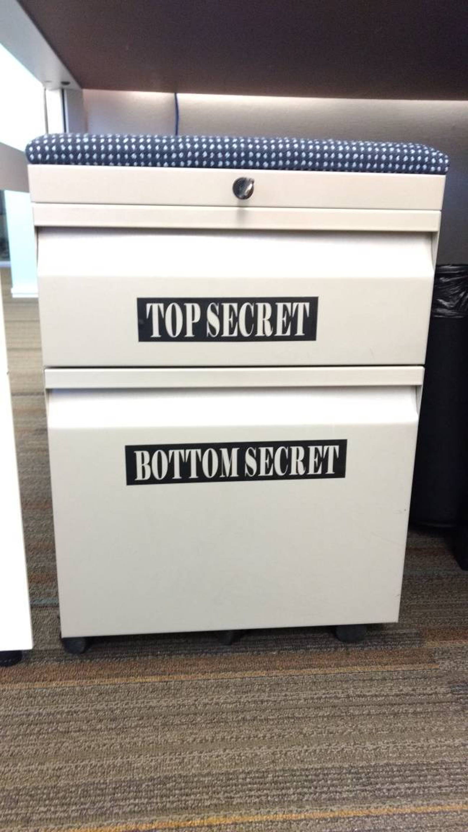 Office Desk Humor Funny Top Secret & Bottom Secret Drawer | Etsy