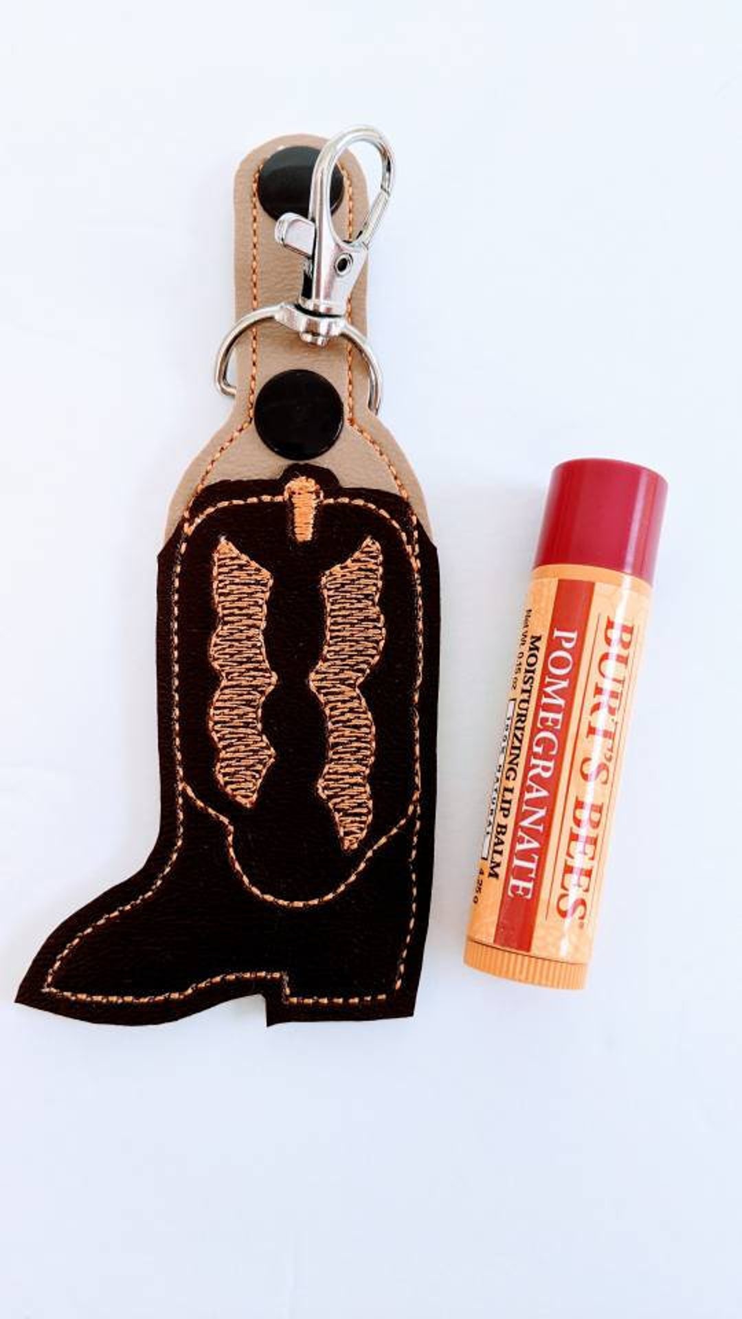 Cowboy Boots Lip Balm Case, Chap Stick, Lip Stick Holder Keychain ...