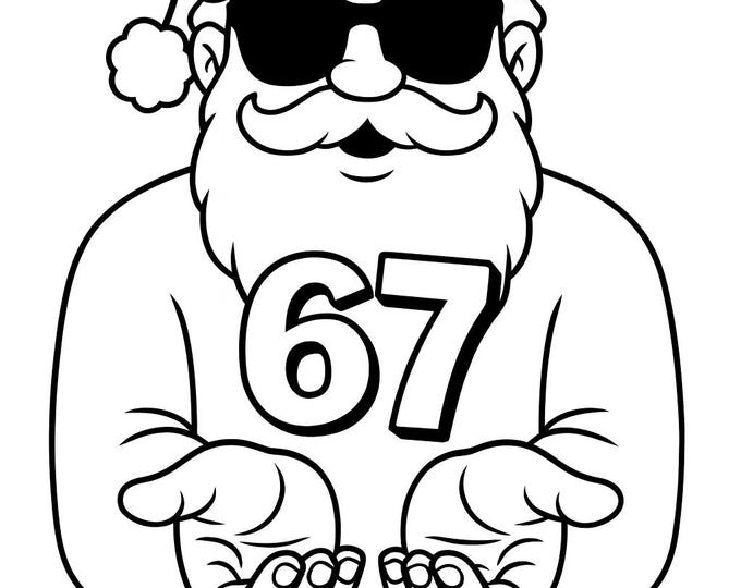67 Coloring Page – Valentine’s Day Number Printable, Cute Love Hearts ...