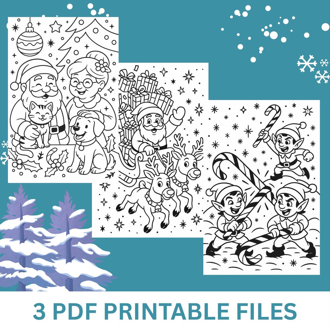 Christmas Coloring Pages for Kids | 25 Holiday Activity Pages ...