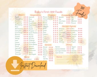 First Baby Foods Chart (6 Months) – Printable Baby Food Guide for ...