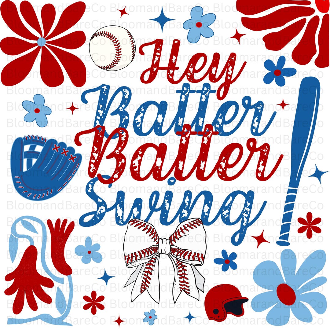 Retro Hey Batter Batter Swing Png| Game Day Baseball Coquette Png ...
