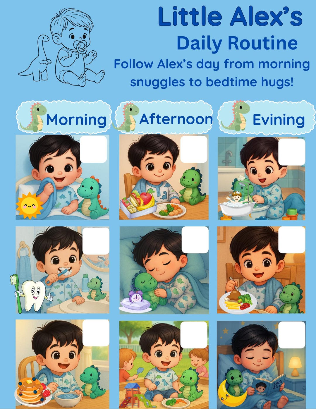 Editable Toddler Routine Chart – Kids Daily Schedule Printable ...