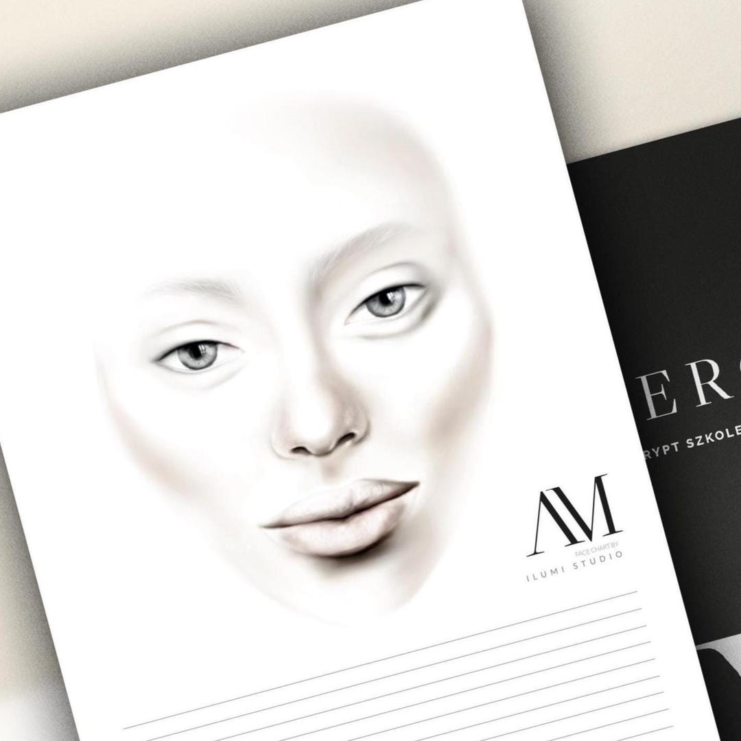 PROFESSIONAL FACE CHART for Print Makeup Artist Mua Pmu Visage Makeup ...