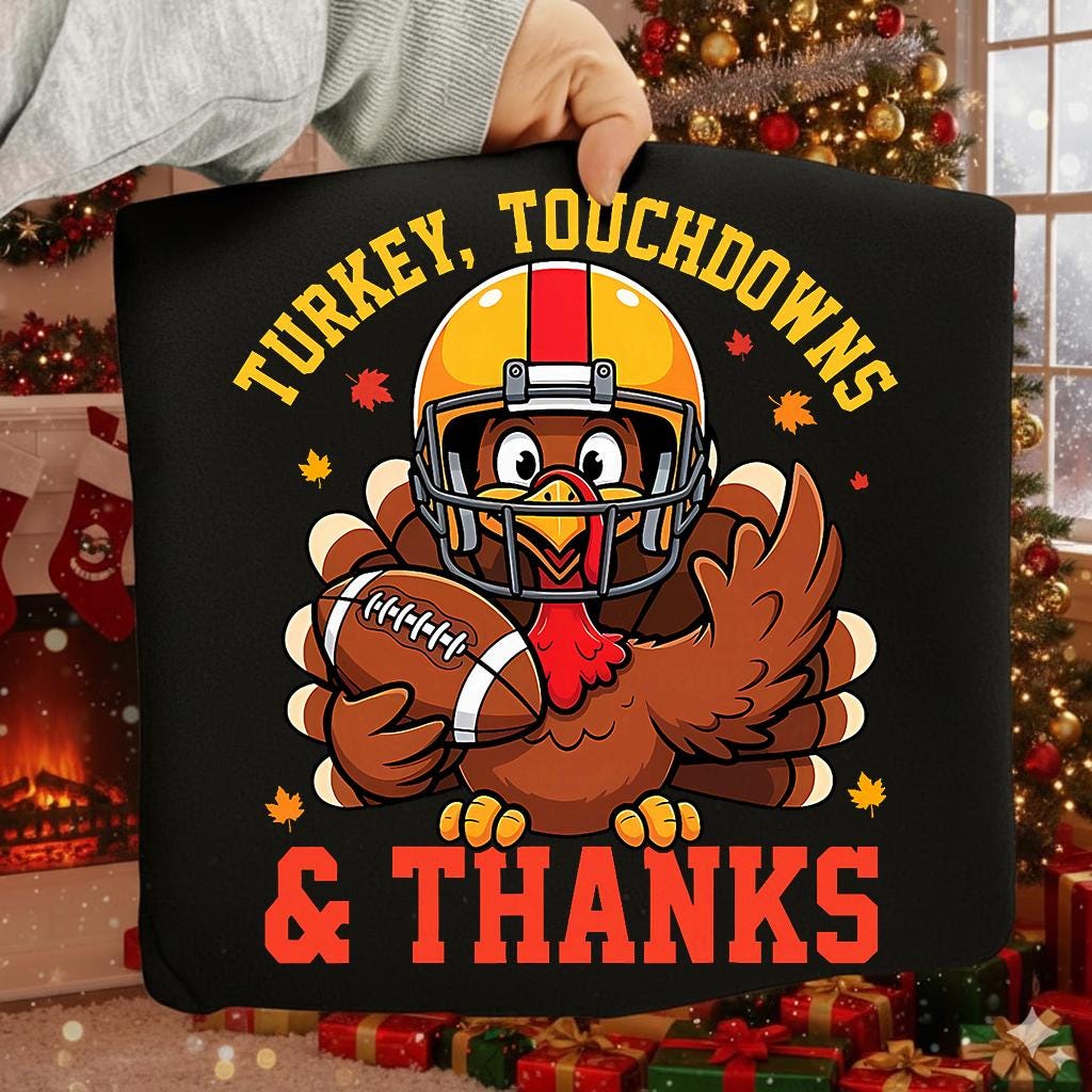 Football Thanksgiving Turkey PNG Bundle, Touchdown Season Clipart ...