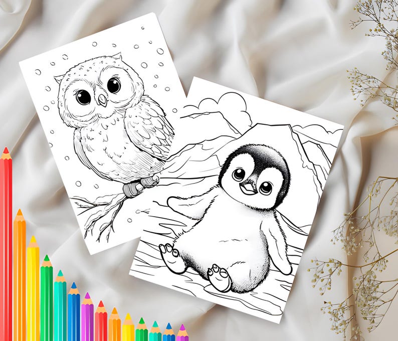 Polar Animals Coloring Pages for Kids and Toddlers– 10 Cute Designs ...