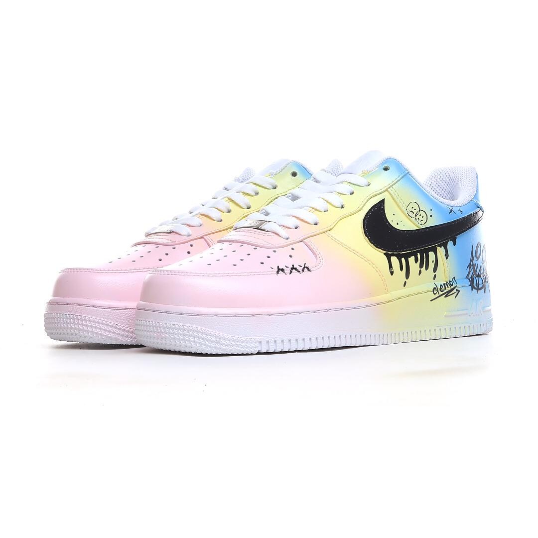 Custom AF1 Sneakers: Hand Painted Graffiti Letter Air Force 1 - Unique ...