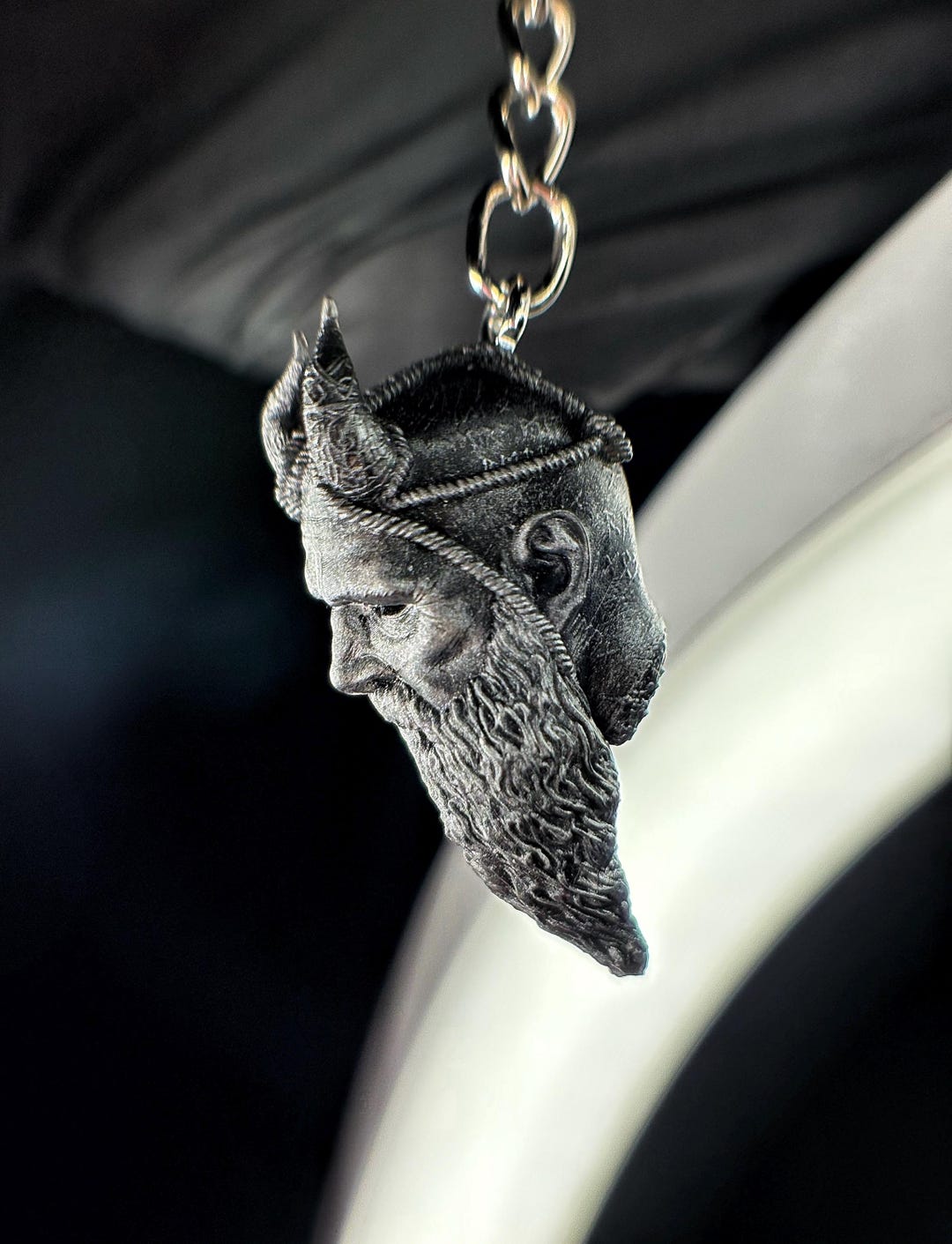 Mimir Keychain: God of War, 3D Printed Resin Gaming Accessory - Etsy