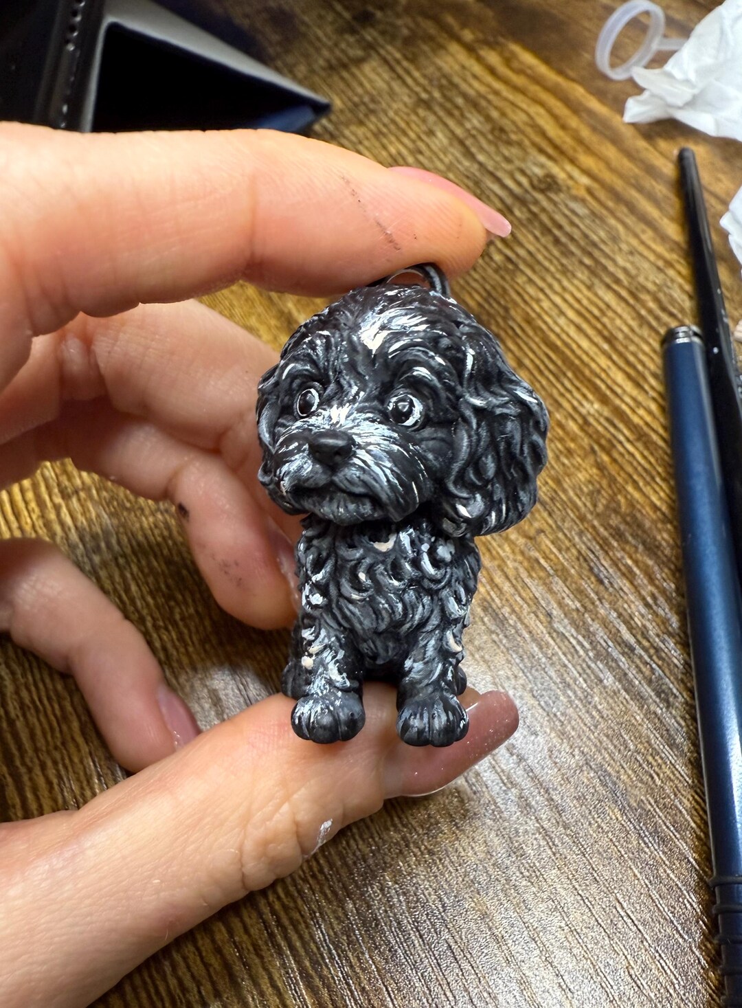 Custom Hand-painted Pets Keychain: 3D Printed Pet Memorial | Dog ...