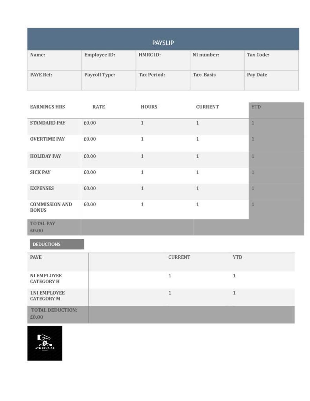 Recipt Template - Etsy