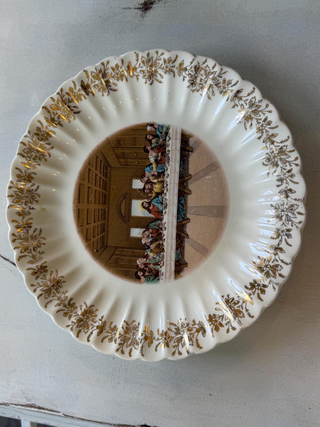 The Last Supper Porcelain 10" Plate Sanders First Edition W/23k Gold ...