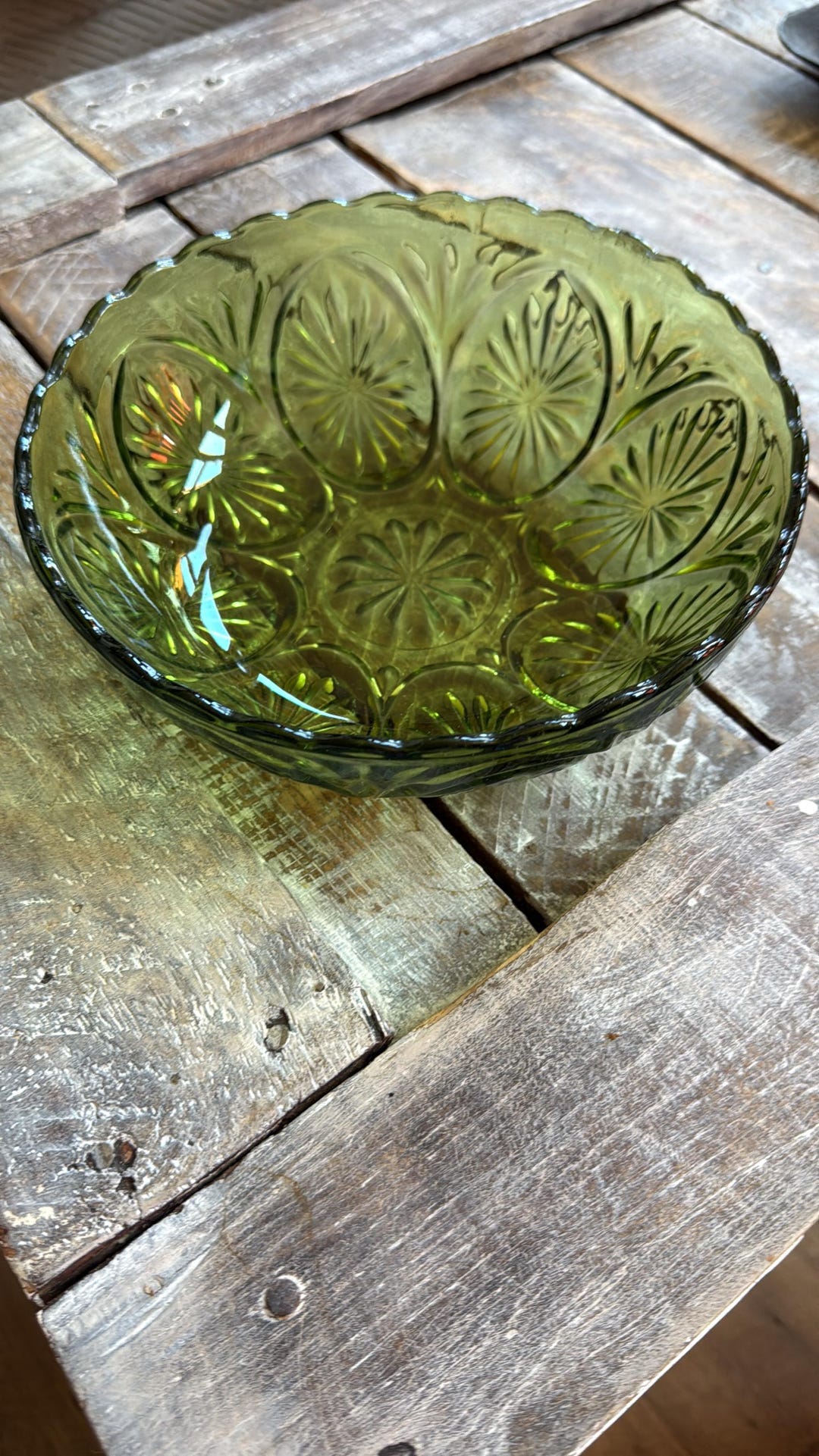 Anchor Hocking Green Glass Dish - Etsy