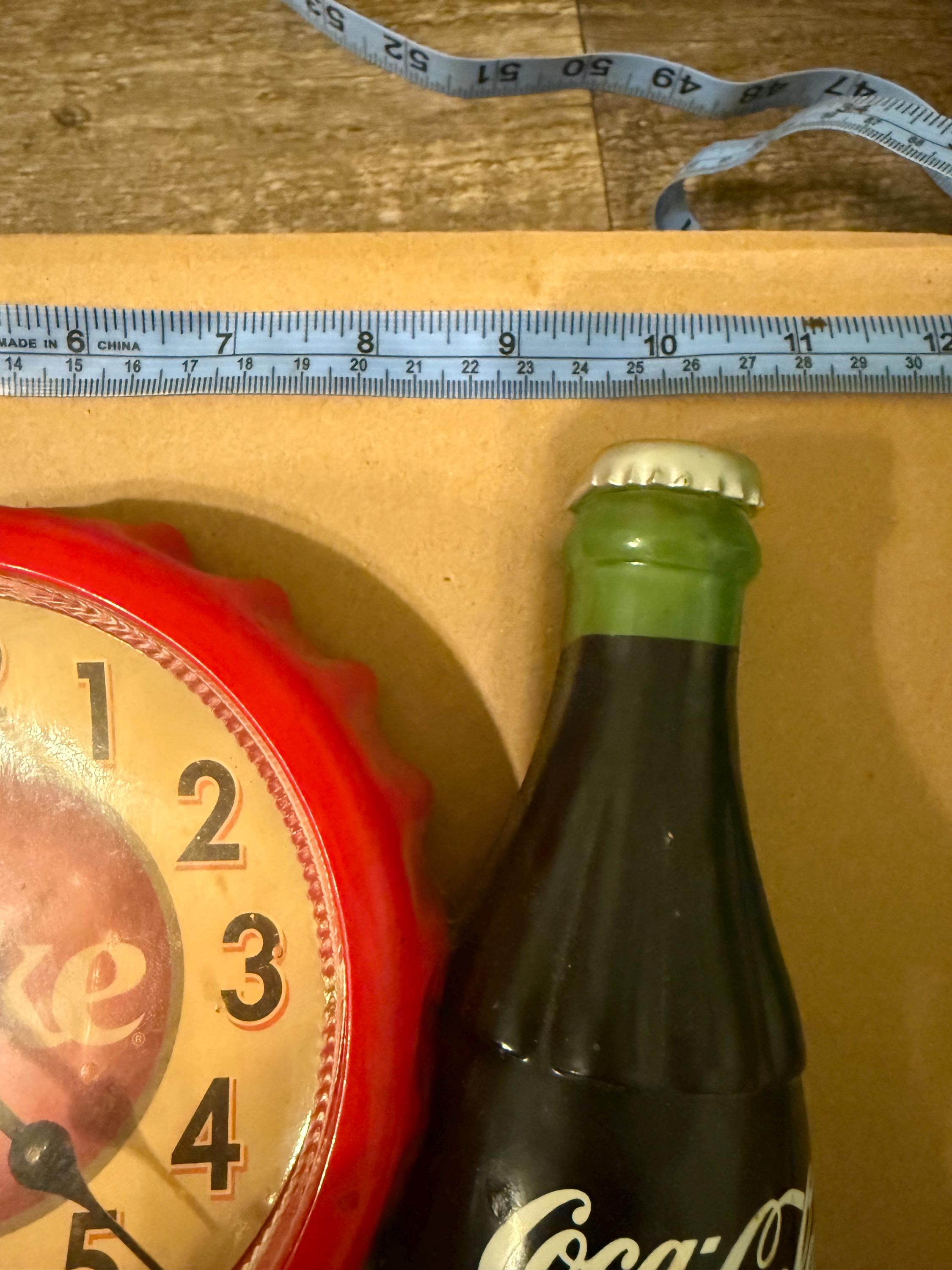Vintage Coca-cola Wall Clock (3D Bottles & Ice) - Red Retro Coke ...