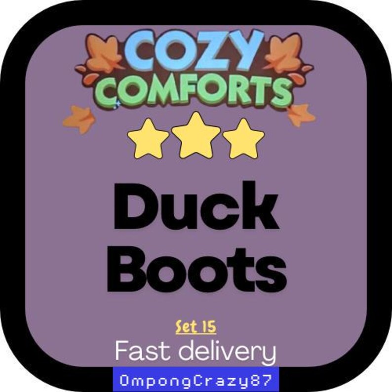 Botas de pato - Pegatinas de Monopoly Go 3 estrellas disponibles - Set ...