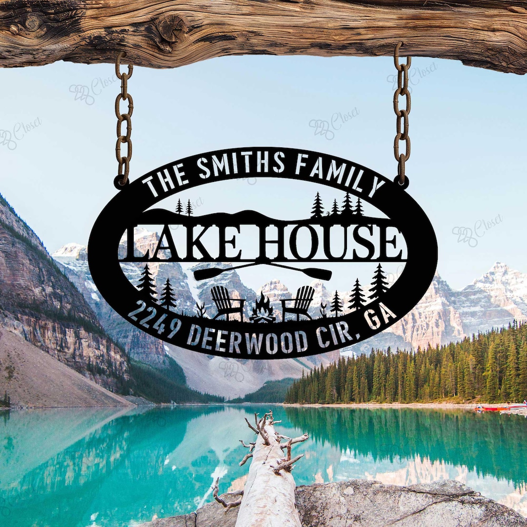 Custom Lake House Sign, Lake House Metal Sign,lake House Wall Art,lake ...