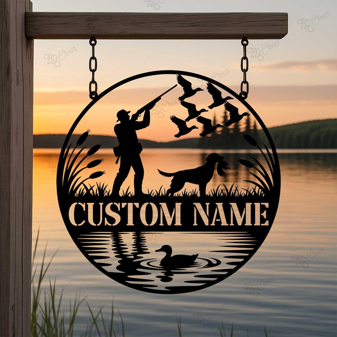 Personalized Flying Mallard Duck Metal Sign Led Light,duck Hunting Sign ...