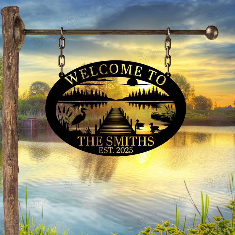 Welcome to Lake House Sign,lake Cabin Metal Sign , Lake Welcome Sign ...