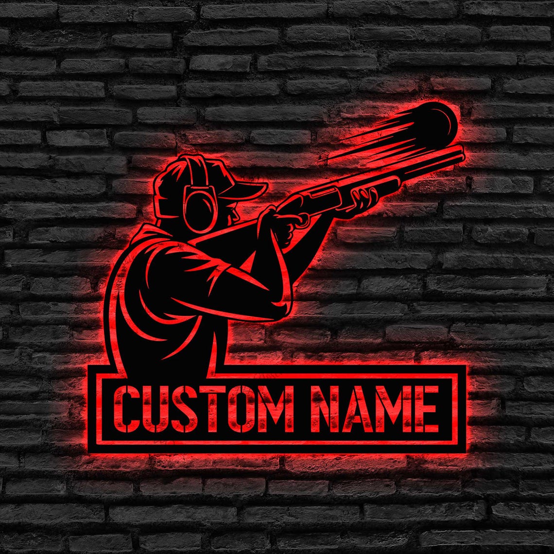 Custom Skeet Shooting Sign Led Light, Shooter Wall Art,shooting Neon ...