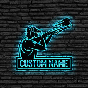 Custom Skeet Shooting Sign Led Light, Shooter Wall Art,shooting Neon ...