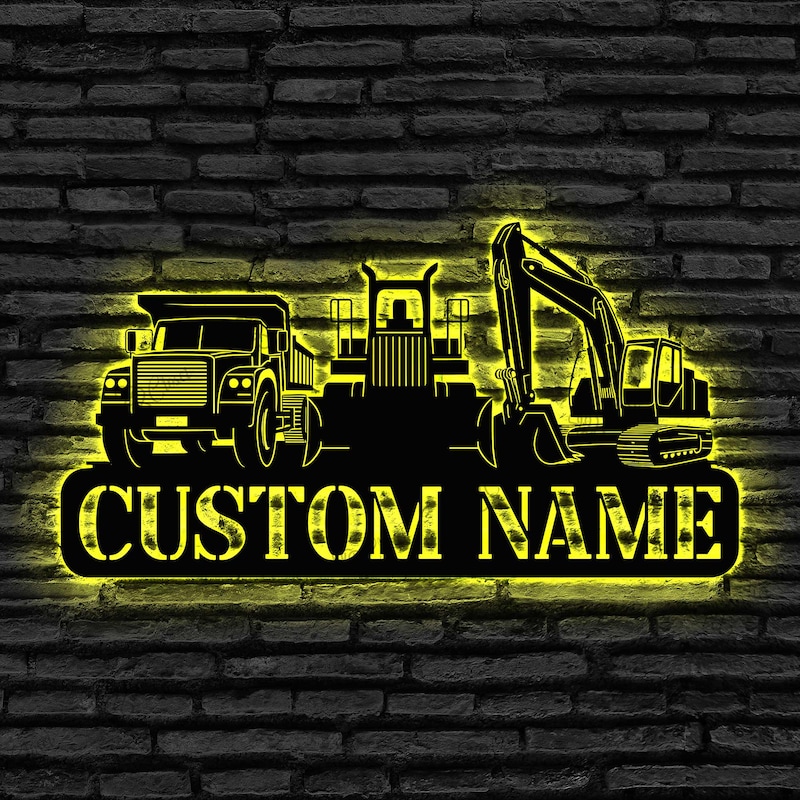 Neon Heavy Equipment Sign - Etsy