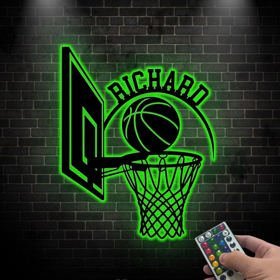 Custom Basketball LED Wall Decor,personalized Basketball LED Sign ...