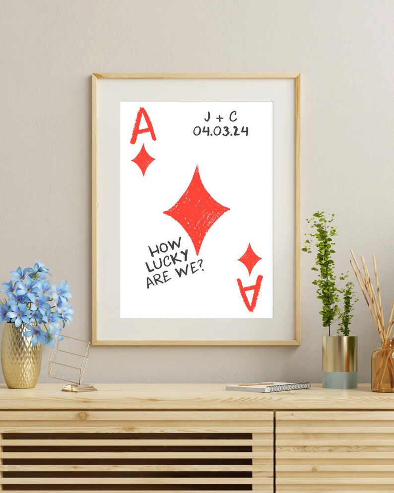 Ace of Spades Printable – “how Lucky Are We?” – Personalized Initials ...