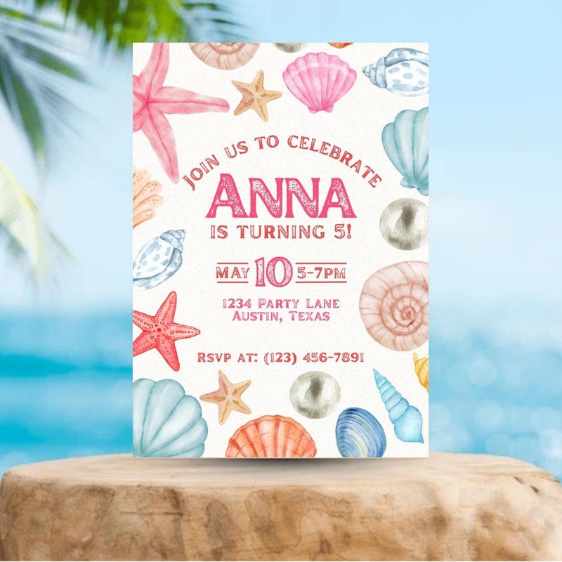 Shell Invitations - Etsy