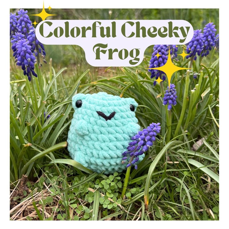 Cheeky Frog Plushie, Stuffed Animal, Amigurumi, Colorful Frog Plushie ...