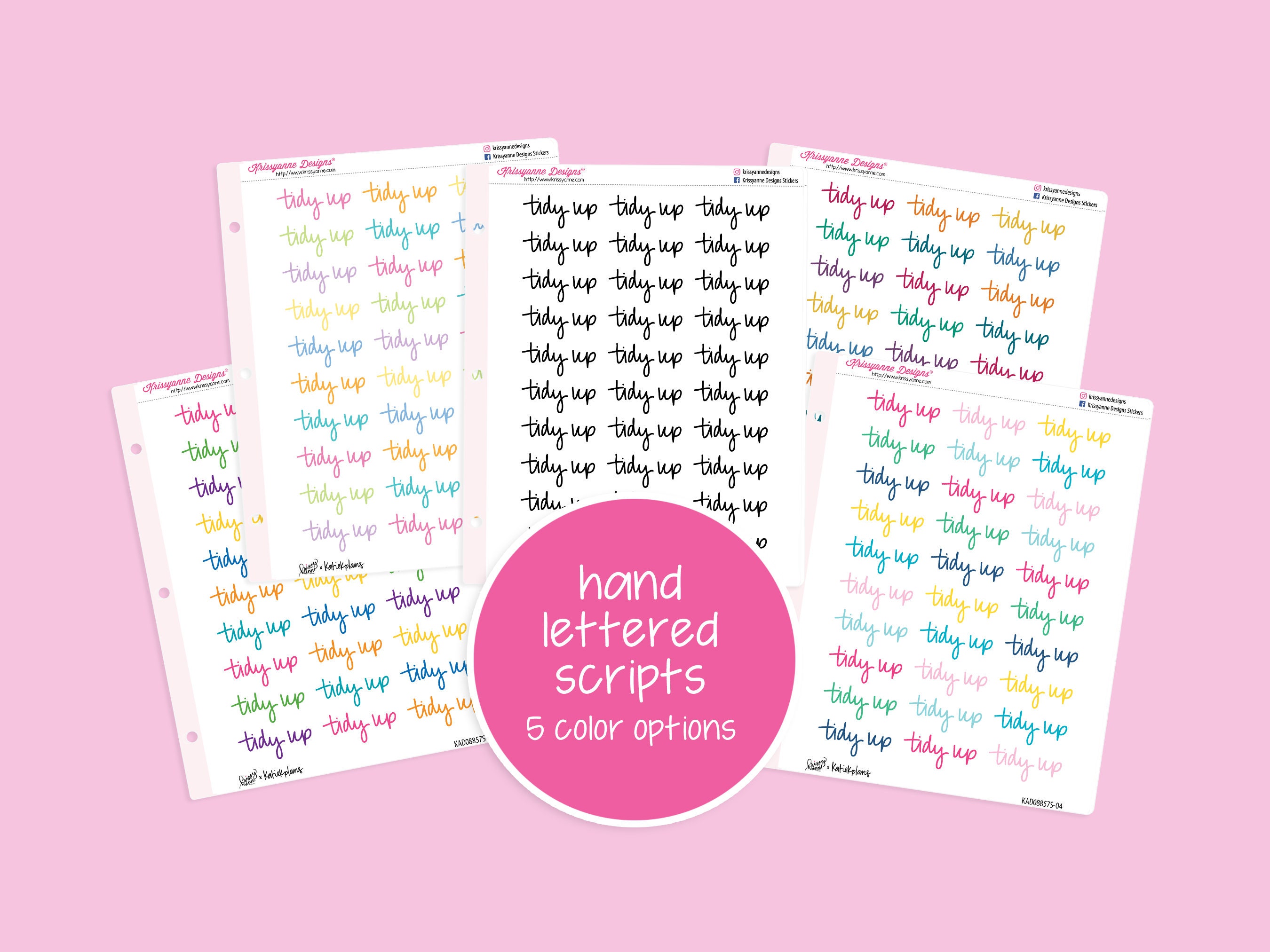 Hand Lettered Script KAD X Katie K Plans tidy Up - Etsy