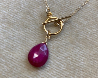 Ruby Briolette - Etsy