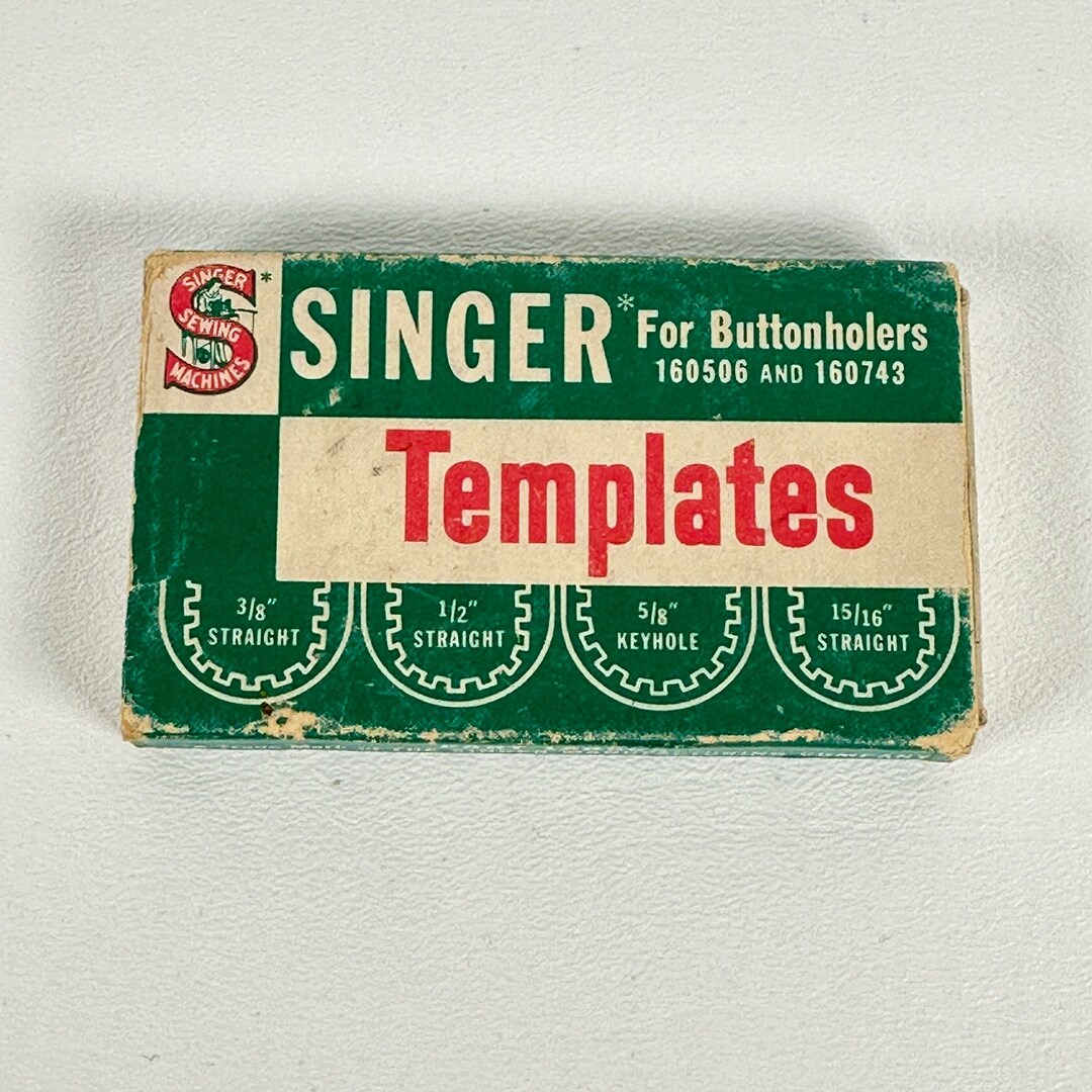 Vintage Singer Buttonholer Templates Set 160668 for Buttonholers 160506 ...