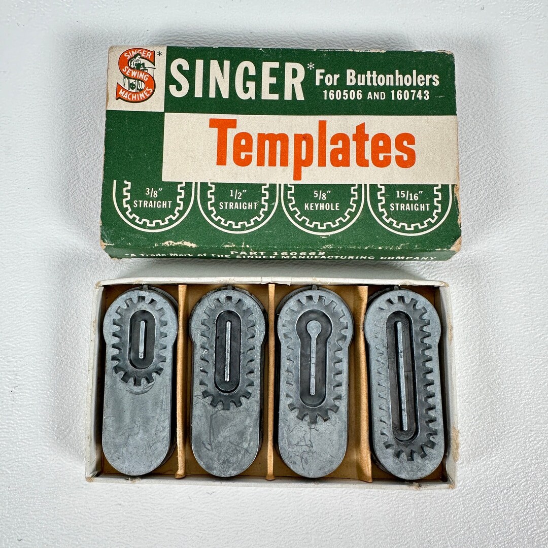 Vintage Singer Buttonholer Templates Set 160668 for Buttonholers 160506 ...