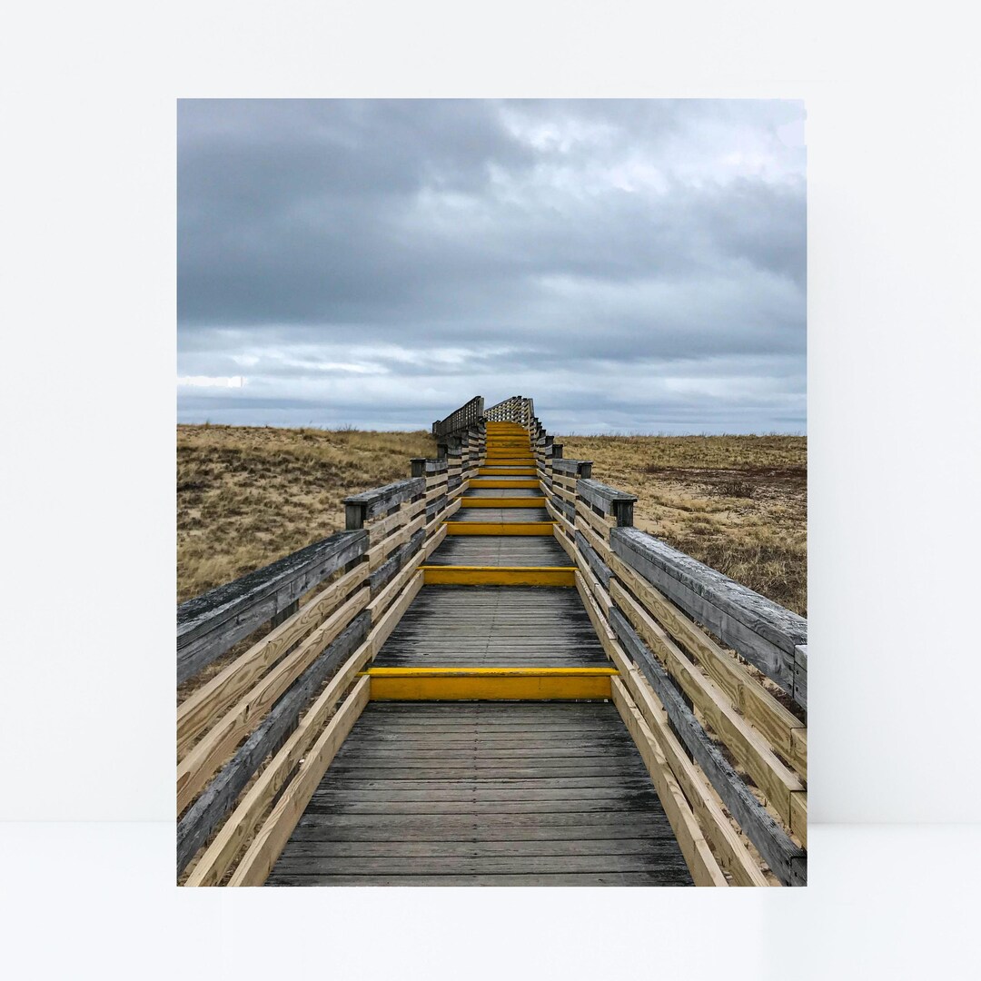 Plum Island Boardwalk Art Print [unique Beach Art - Coastal Walk ...