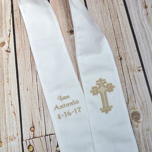 Custom Baptism Bundle - Bib, Stole, Towel and Shoes - Dedication, New ...