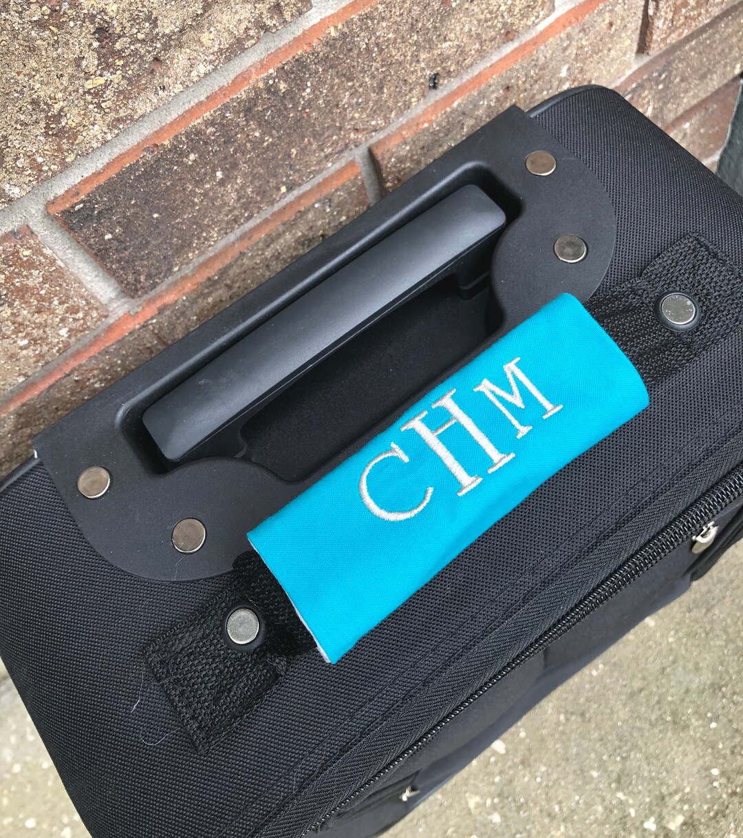 Personalized Embroidered Handle Wrap: Luggage Tag, Backpack Identifier ...