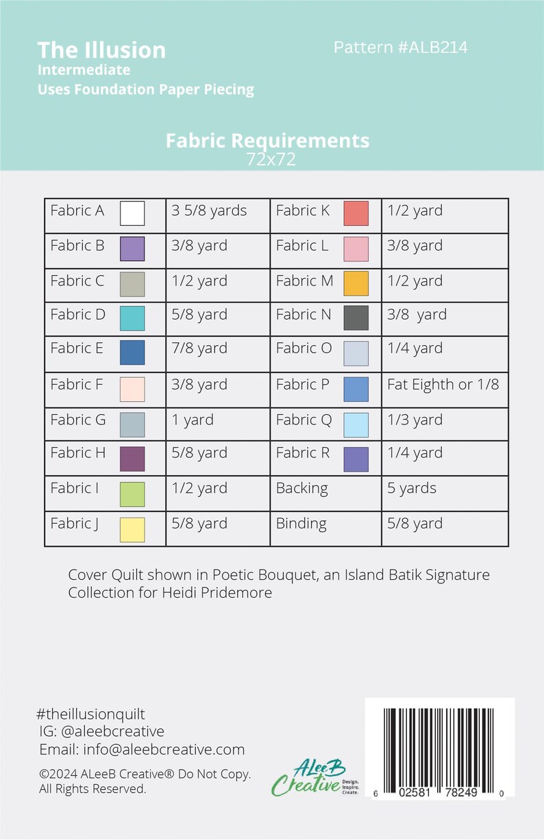 The Illusion Quilt Pattern - Etsy