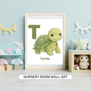 A-Z Alphabet Animals Poster | Nursery Wall Art | Pastel Educational ...