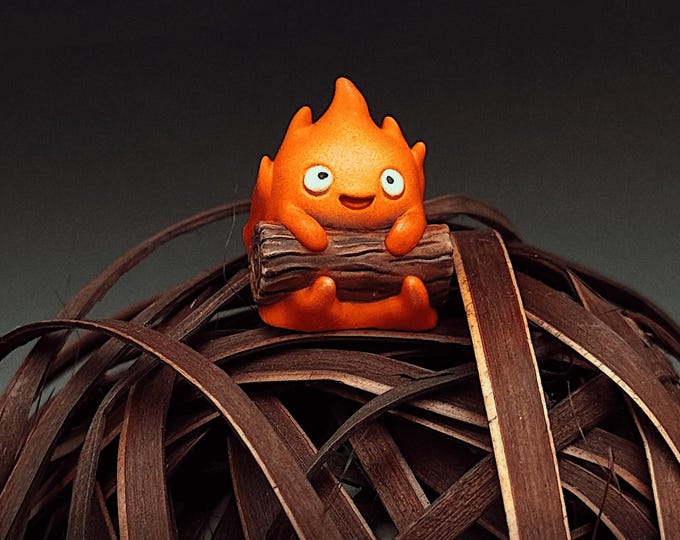 Calcifer Keycap, Studio Ghibli Keycap, Artisan Keycap, Howl's Moving ...