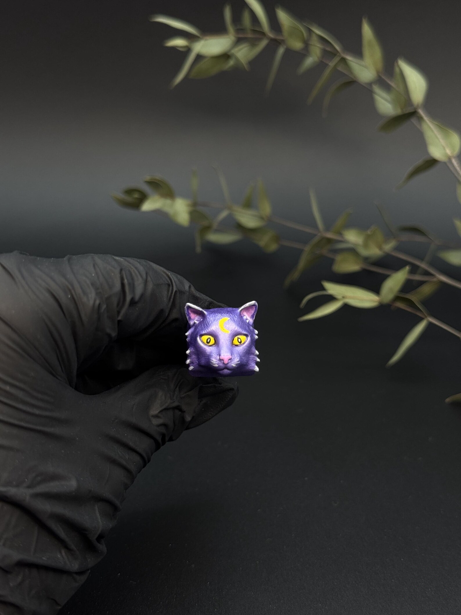 Juego de teclas artesanales de Tarot Moon Cat, mascota cósmica mística ...