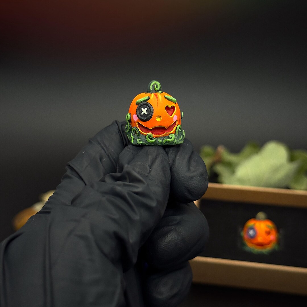 Pumpkin Custom Keycap: Artisan Resin Mechanical Keyboard, Handmade ...