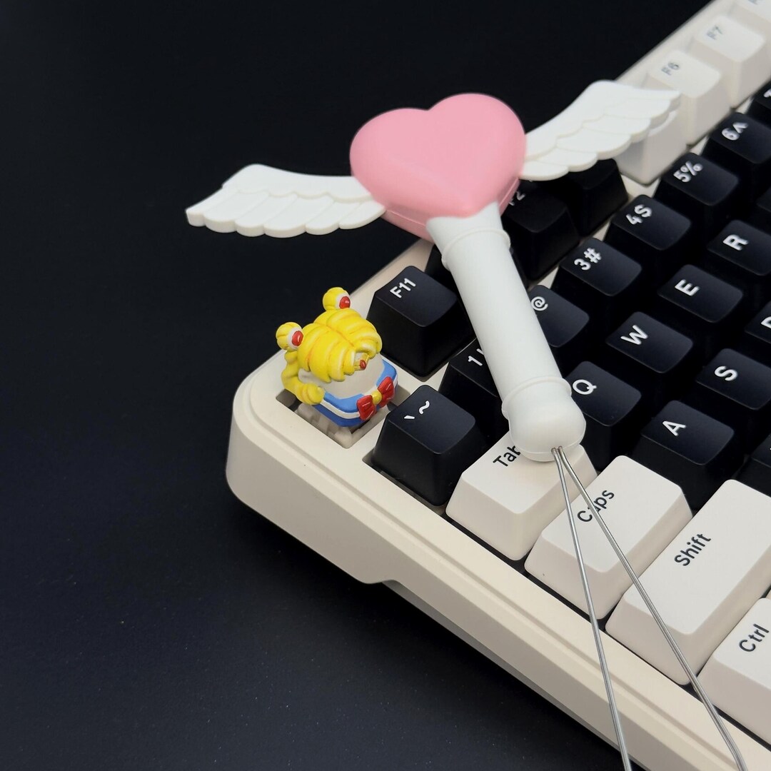 Magical Girl Moon Keycap - Kawaii Anime Resin Keycap for Mechanical ...