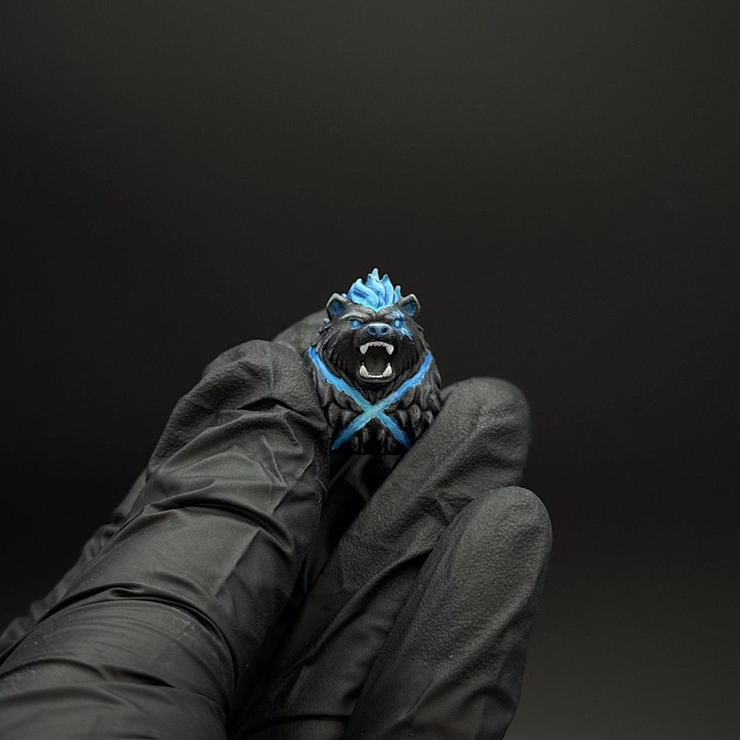 Solo Leveling Tank Shadow Ice Bear Keycap – Artisan Resin Mx-compatible ...