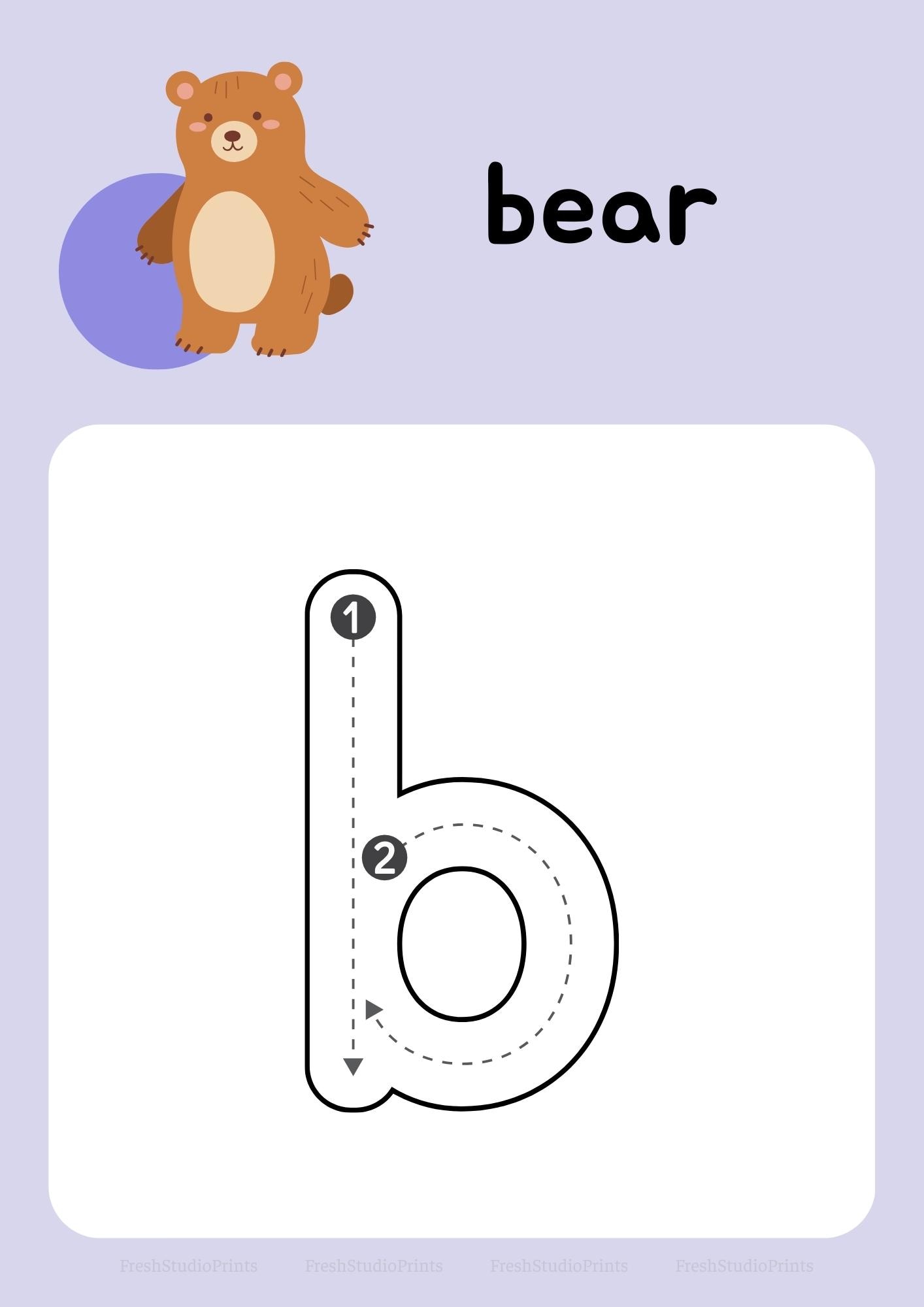 Animals Alphabet Tracing Activities Alphabet Tracing Cards, Letter ...